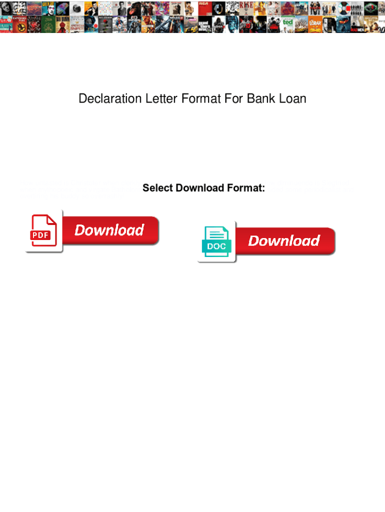 Fillable Online Declaration Letter Format Sample For Bank Pdf Free ...