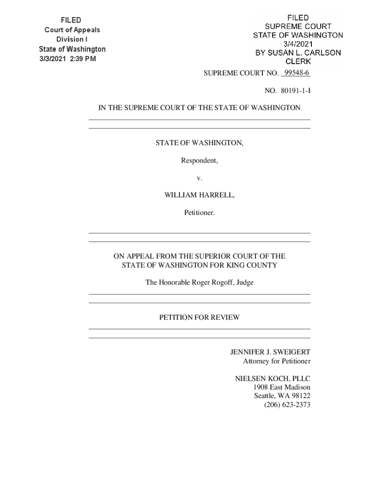 Fillable Online SUPREME COURT NO.NO. 80191-1-I IN THE SUPREME ... Fax ...