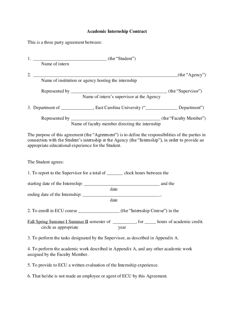 Fillable Online planning.ecu.edu06Form062220contractPLANNING INTERNSHIP ...