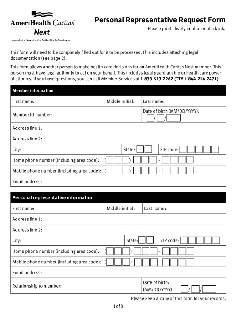 Fillable Online Fillable Online Personal Representative Request Form ... Fax Email Print - pdfFiller