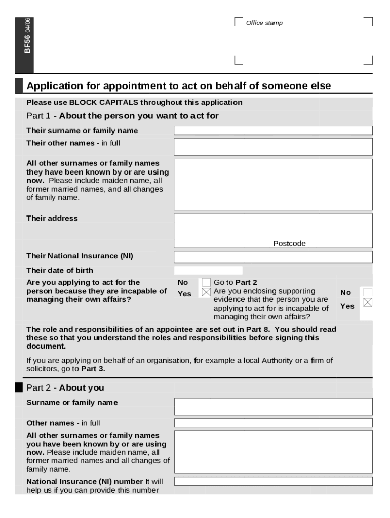 bf56-application-for-appointment-to-act-on-behalf-of ... Doc Template ...