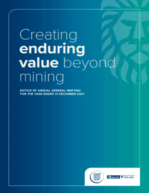 Fillable Online Creating enduring value beyond mining Fax Email Print ...