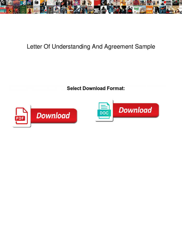 Fillable Online Letter Of Understanding And Agreement Sample. Letter Of ...