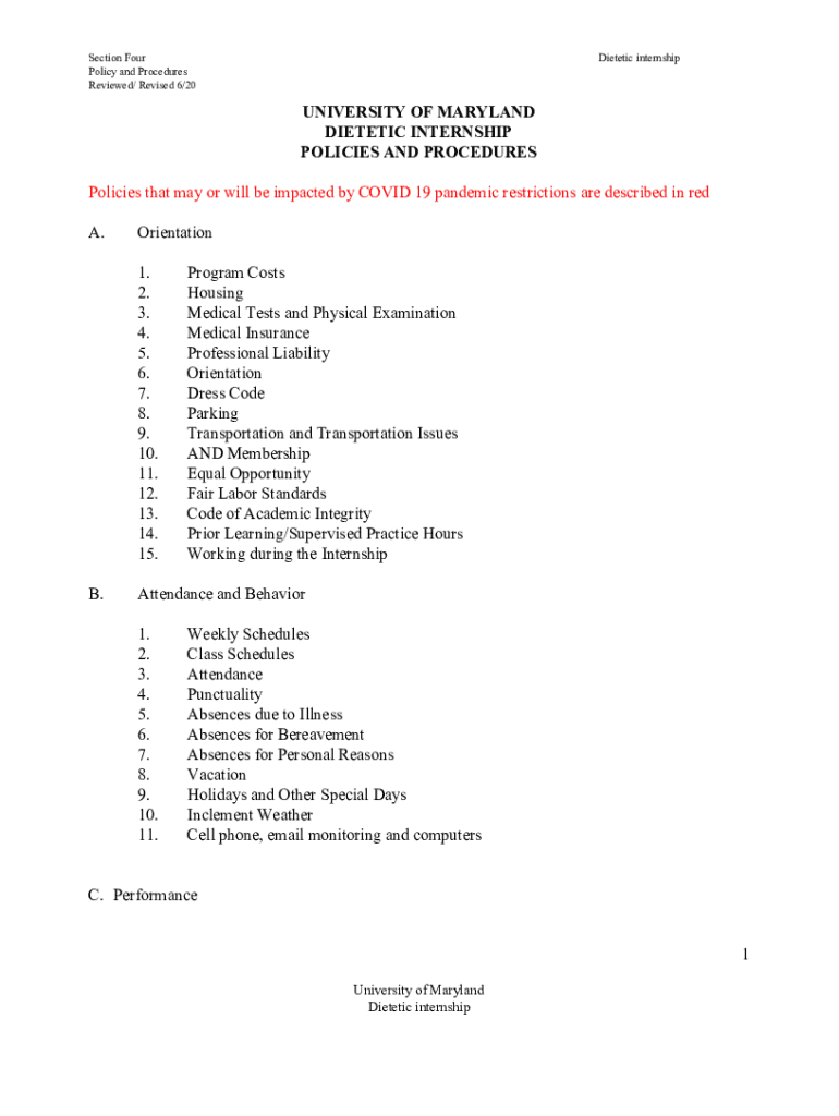 Fillable Online nfsc umd www.umaryland.edupolicies-and-proceduresWelcome to the New Policies and ...