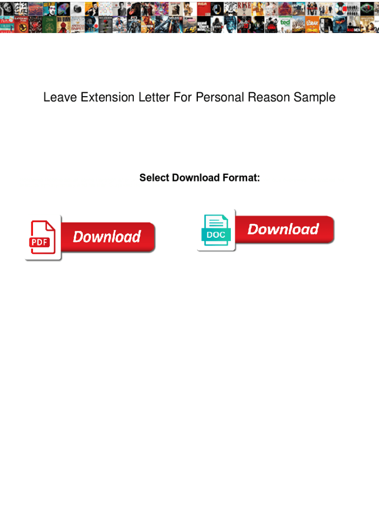 Fillable Online Leave of absence letter for personal reasons templates ...