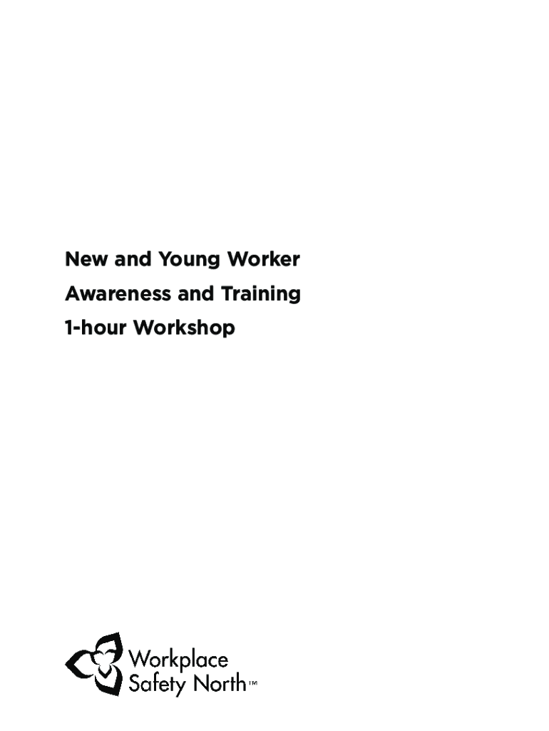 Fillable Online New and Young Worker Awareness and Training 1-hour ...