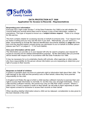 Fillable Online Data Protection Act 1998 - A Summary of the 8 ...