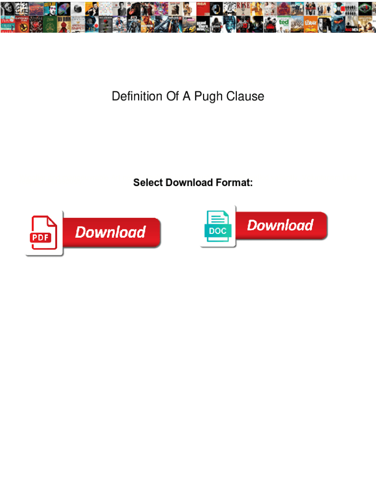 Fillable Online Definition Of A Pugh Clause. Definition Of A Pugh ...