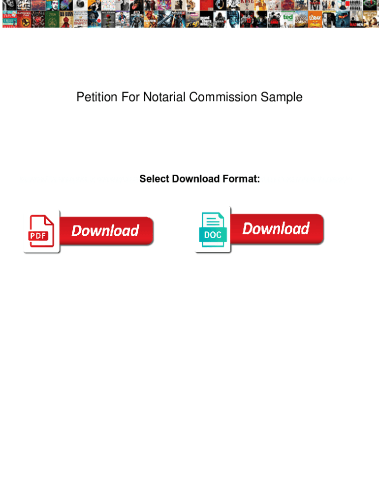 Fillable Online Petition For Notarial Commission Sample. Petition For ...