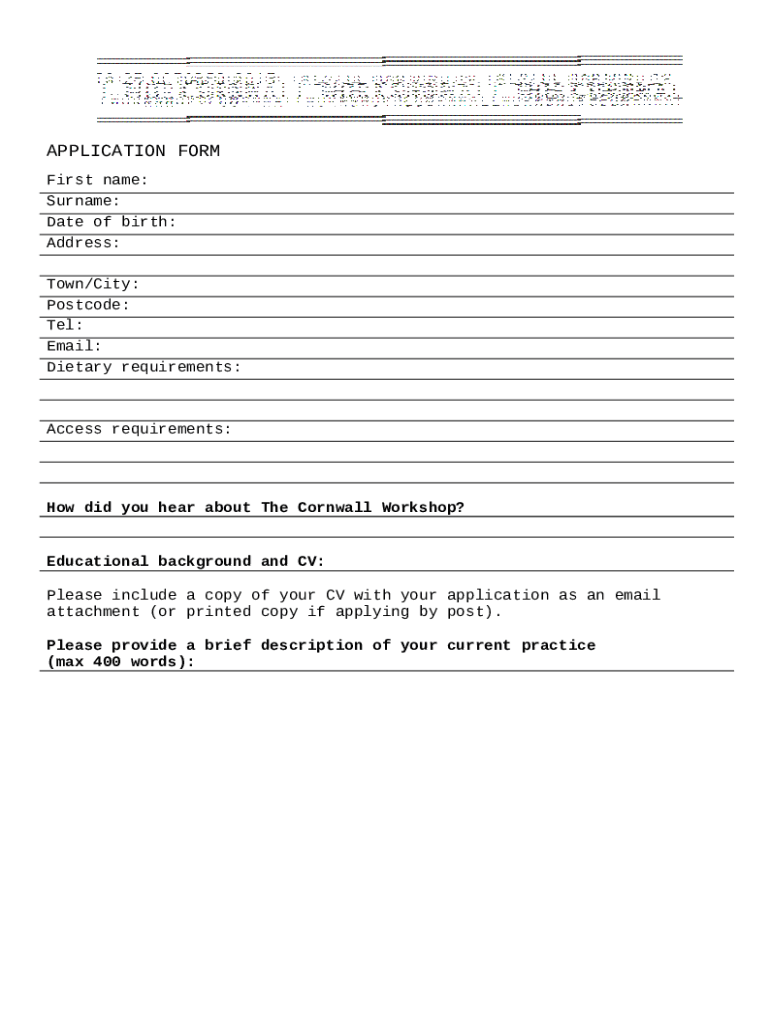 Sample application .docx - Application ... Doc Template | pdfFiller