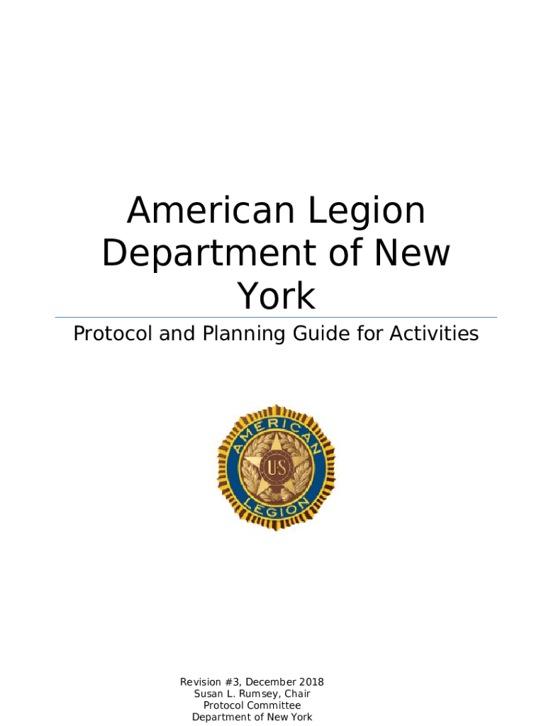 American Legion Department of New York. Protocol and Planning Guide for ...