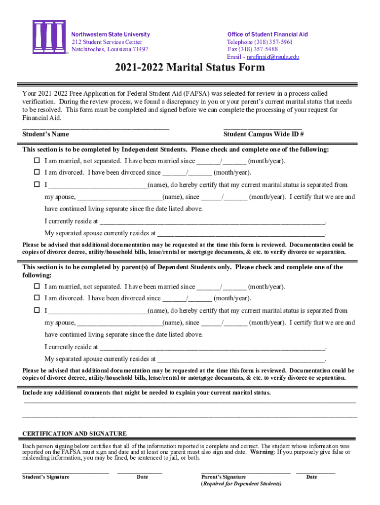 Fillable Online www.nsula.edu documentprovider docsNorthwestern State ...