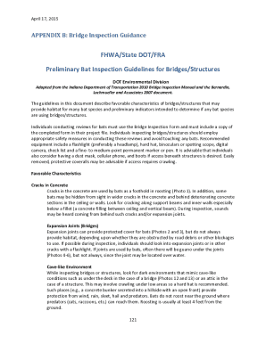 Fillable Online FHWA/State DOT/FRA Preliminary Bat Inspection ...