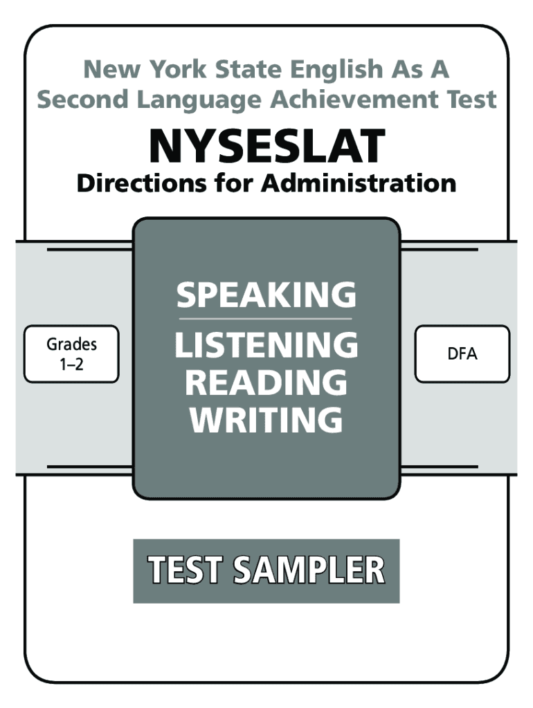 Fillable Online New York State English As A Second Language Achievement ...