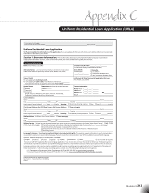 Fillable Online Uniform Residential Loan Application - Compliance ...