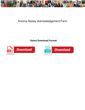 Fillable Online Arizona Notary Acknowledgement Form. Arizona Notary ...
