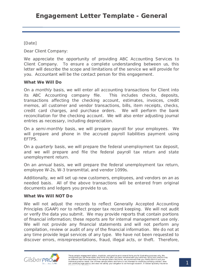 Sample Engagement Letter-Ongoing QuickBooks Svcs - Intuit Doc Template ...