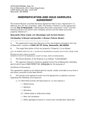 INDEMNIFY AND HOLD HARMLESS AGREEMENT Sample ClausesLaw ... Doc ...
