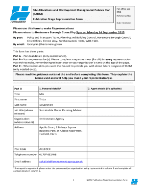 Fillable Online 009l Devonshire (Environment Agency) 3rd rep revised ...