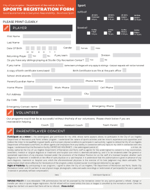 Fillable Online PDF sports-registration-form-print-double-sided ...