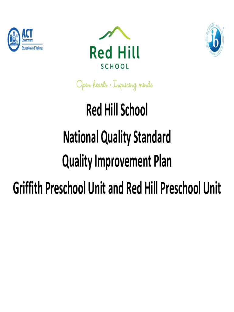 Fillable Online ACT public school preschool units NQS Self Reflection ...