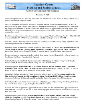 Fillable Online Planning Commission Notice of Adjournment for the ...