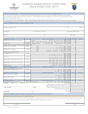 Fillable Online www.alexanderacademy.cawp-contentALEXANDER ACADEMY ...