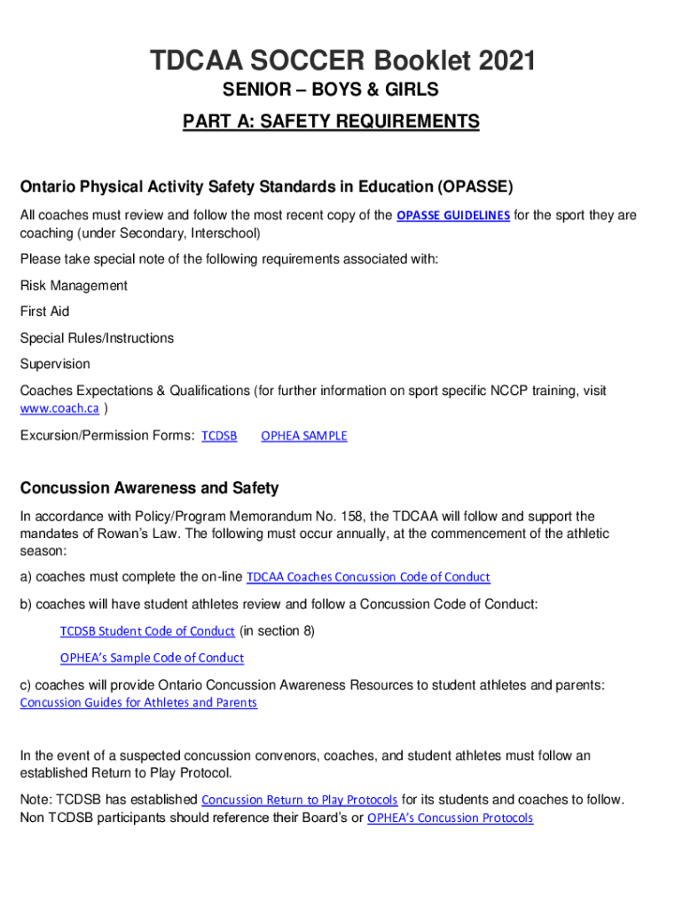 Fillable Online www.tdcaa.org playing regulations 2021 Girls ...