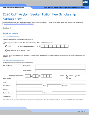 Fillable Online 2012 Equity Scholarships Scheme application form. Use ...