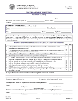 Fillable Online FIRE DEPARTMENT INSPECTION - Apartment Building Fax ...