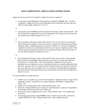 Fillable Online NON-COMPETITIVE APPLICATION INSTRUCTIONS Fax Email Print - pdfFiller