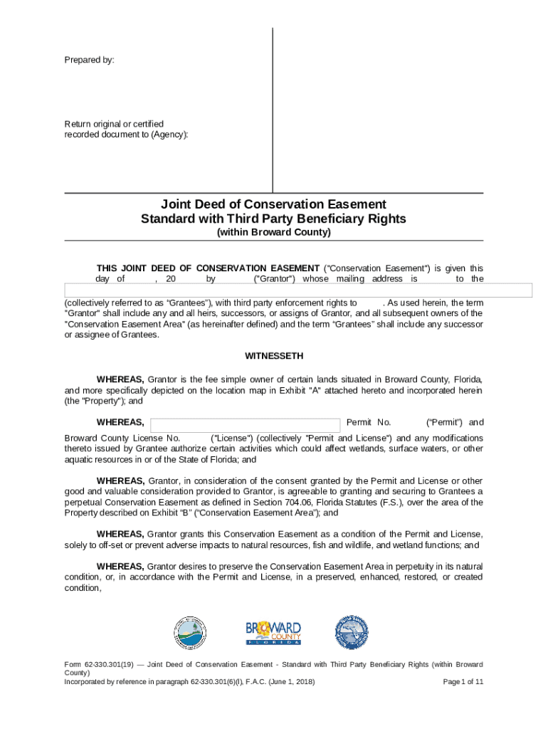floridadep.govsitesdefaultDEED OF CONSERVATION EASEMENT Doc Template ...