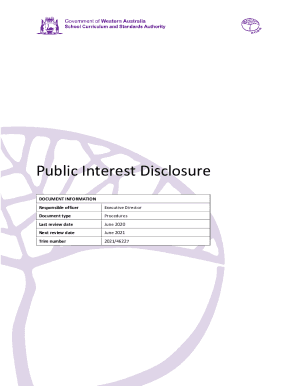 Fillable Online Public Interest Disclosure Officer Declaration Form Fax ...