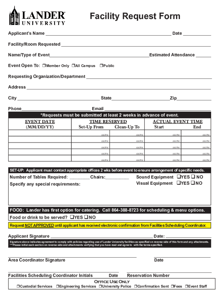 Fillable Online Facility Request Form TemplateJotform Fax Email Print - pdfFiller