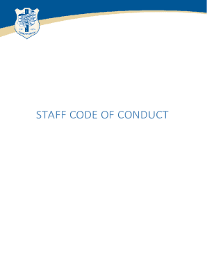 Fillable Online Staff Code of Conduct.pdf - This document is Staff Code ...