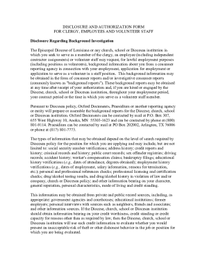 Fillable Online Background Check Forms For Church Volunteers Fax Email ...