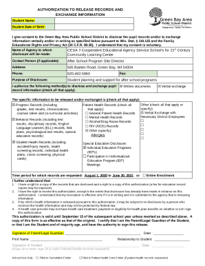 Fillable Online AUTHORIZATION TO RELEASE RECORDS AND EXCHANGE INFORMATION Fax Email Print ...