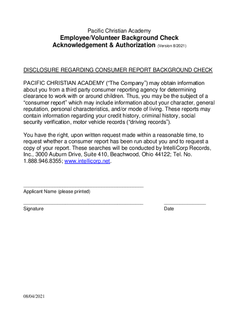 Fillable Online Acknowledgement-and-Authorization-for-Background-Check ...