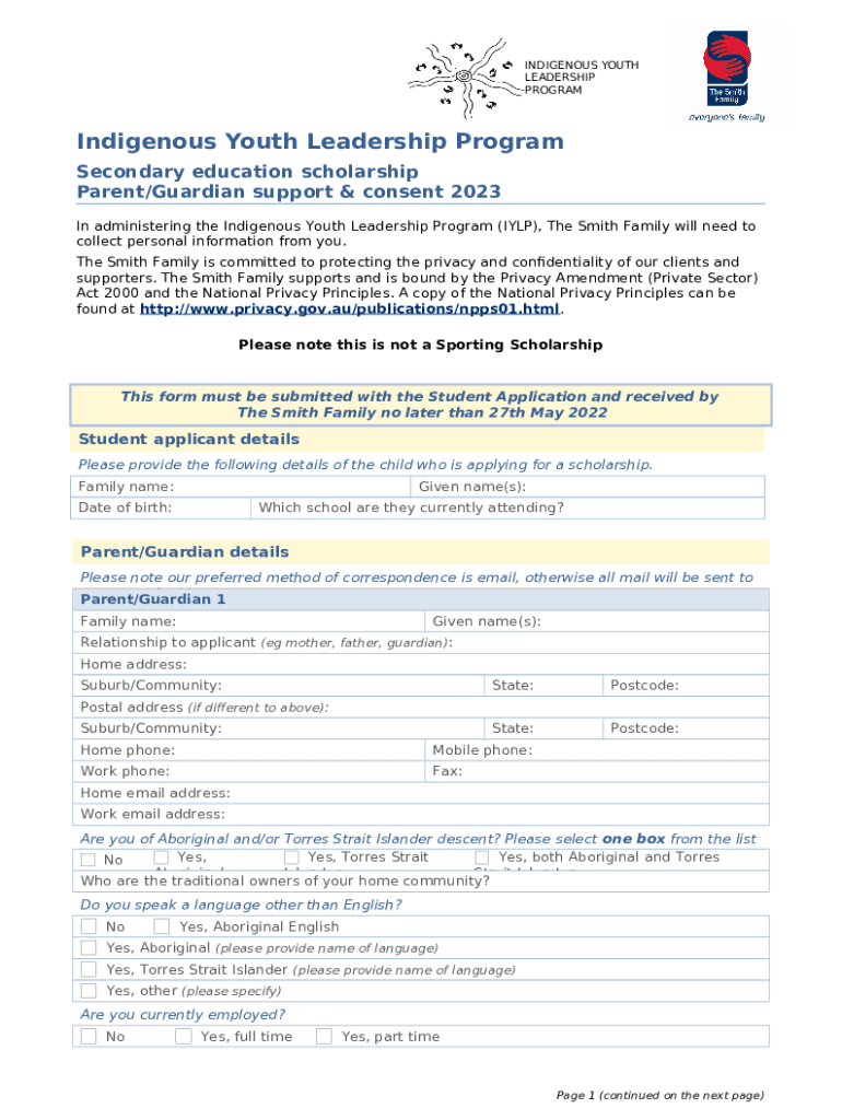 Applications Indigenous Youth Leadership Program Doc Template | pdfFiller