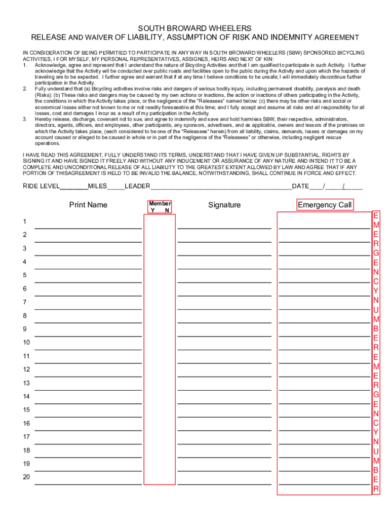 Fillable Online www.southbrowardwheelers.comresourcesDocumentsSOUTH ...