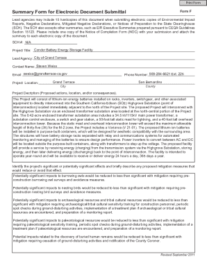 Fillable Online Condor BESS SCH Summary Form.pdf Fax Email Print ...