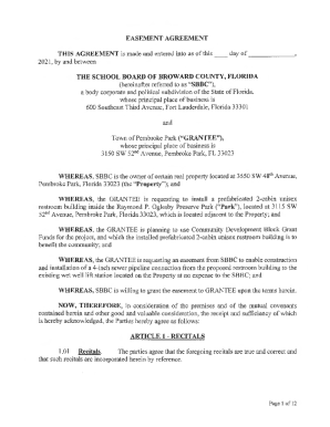 Fillable Online www.lawinsider.comclauseeasement-agreementEasement ...