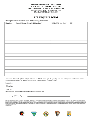 Fillable Online ECI Request Form Fax Email Print - pdfFiller