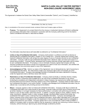 Fillable Online www.valleywater.orgsitesdefaultSANTA CLARA VALLEY WATER ...