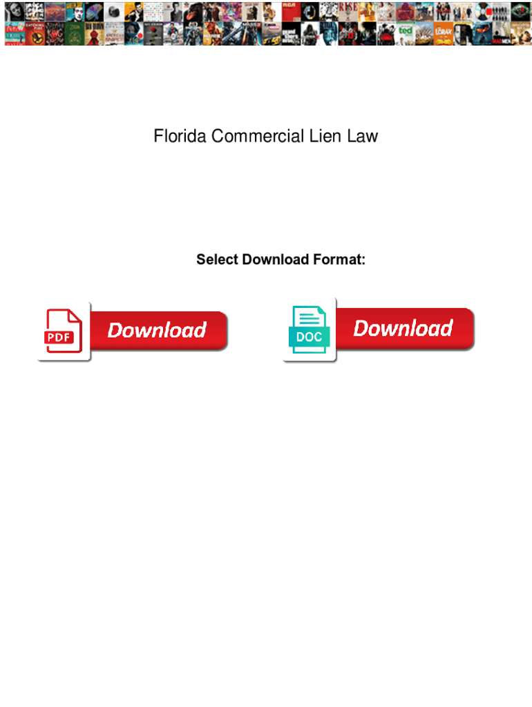 Fillable Online Florida Commercial Lien Law. Florida Commercial Lien ...