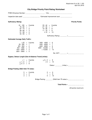 Fillable Online Bridge inventory, inspection and condition rating ...