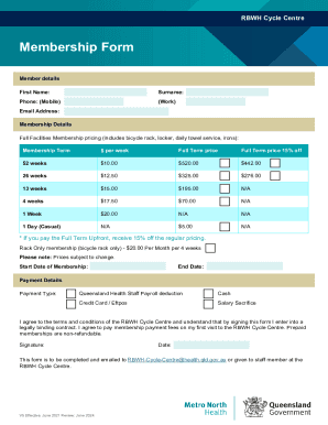 Fillable Online Membership details and signed Declaration Form Fax ...