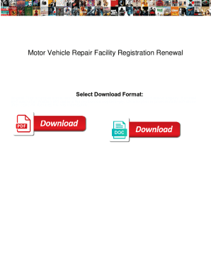 Fillable Online MOTOR VEHICLE REPAIR FACILITY LICENSE APPLICATION: Easy ...