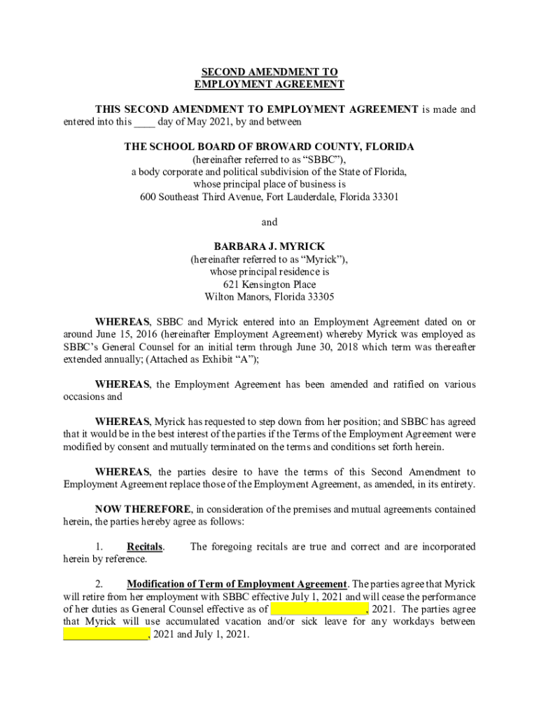 Fillable Online www.lawinsider.comsecond-amendment-to-agreementSECOND AMENDMENT TO AGREEMENT ...