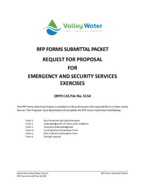 Fillable Online RFP FORMS SUBMITTAL PACKET Fax Email Print - pdfFiller